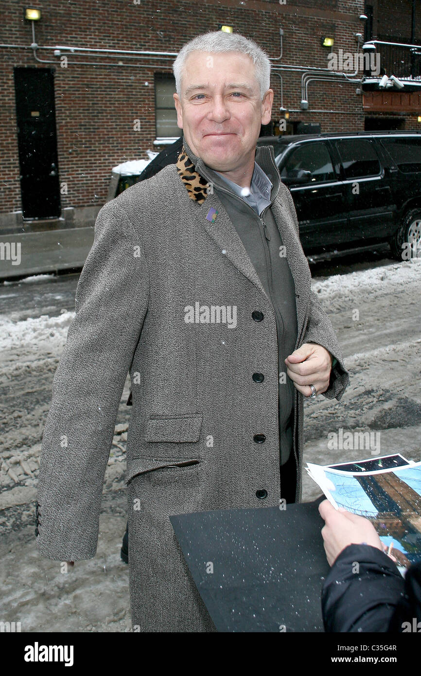 Adam Clayton of U2 arrives at the Ed Sullivan Theater for 'The Late ...