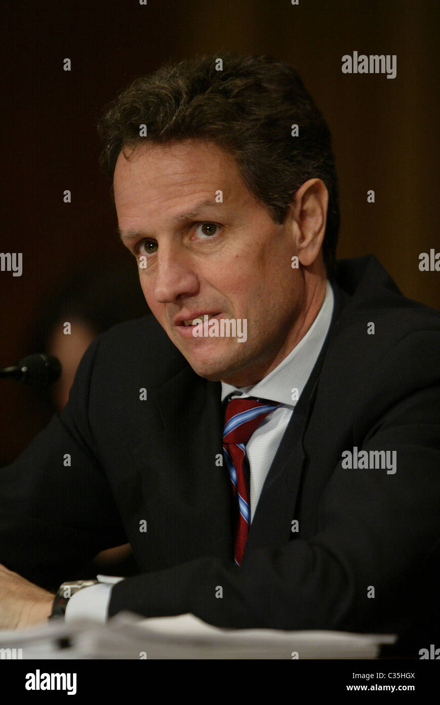 US Treasury Secretary Timothy Geithner testifies at the Senate Finance ...