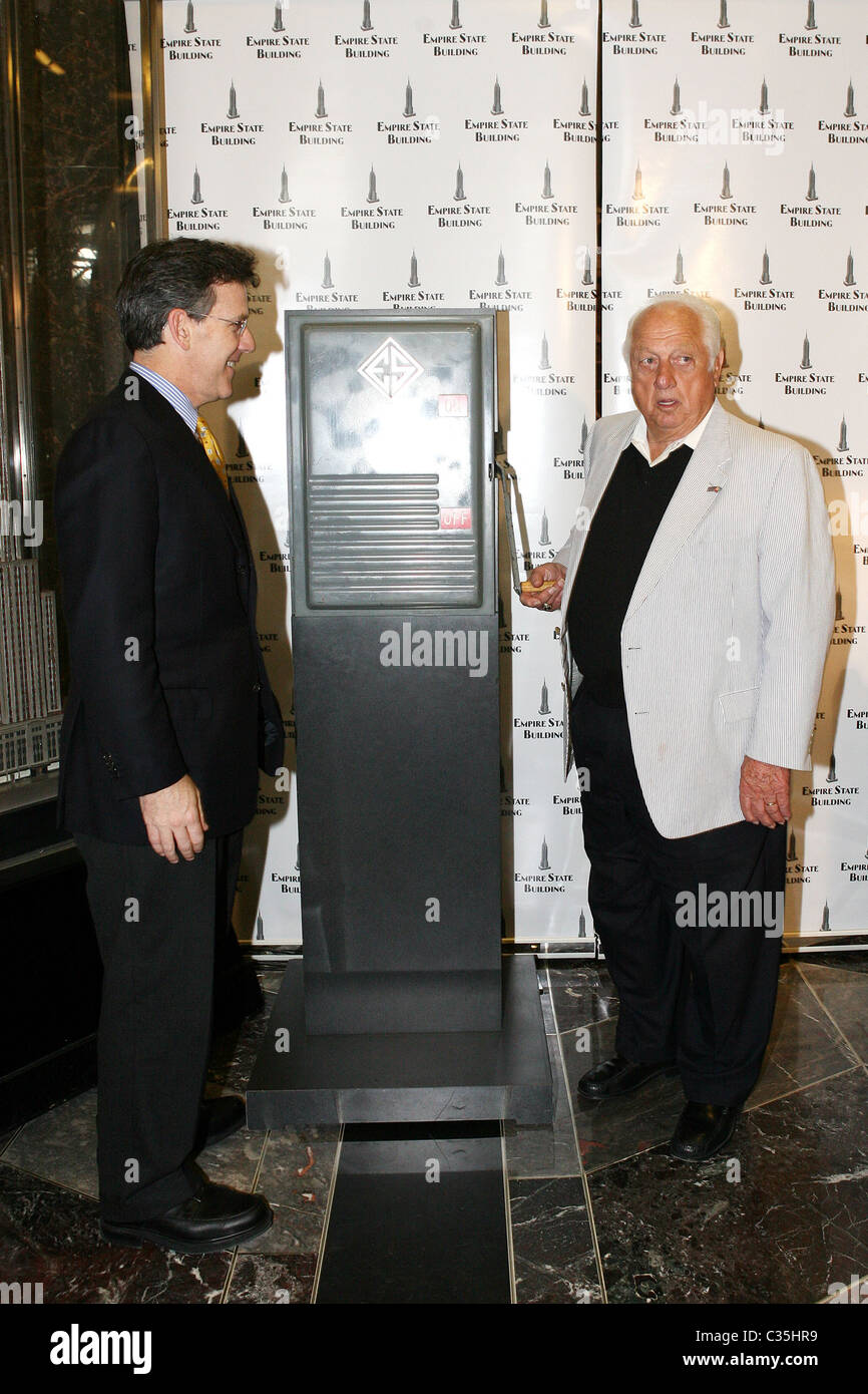 Tim Brosnan and Tommy Lasorda The Empire State Building celebrates the ...