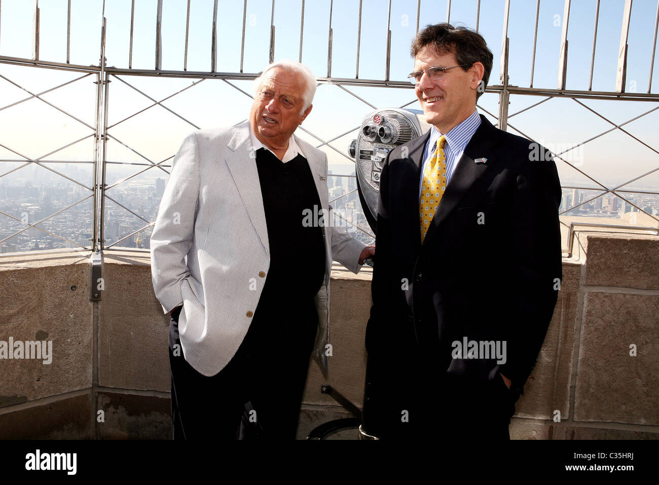 Tommy Lasorda and Tim Brosnan The Empire State Building celebrates the ...