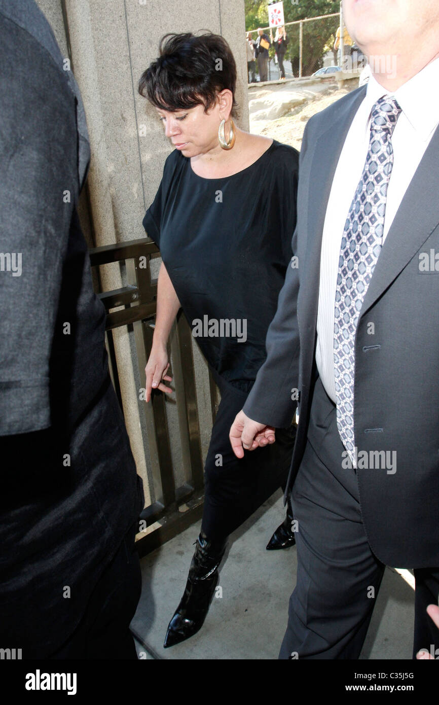 Joyce Hawkins, Chris Brown's mother, arrives at the Los Angeles ...