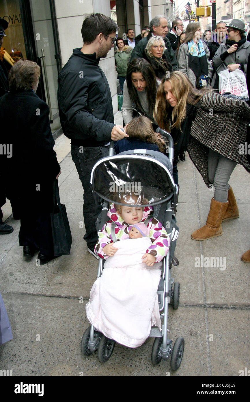 Tobey Maguire and wife Jennifer Meyer Tobey Maguire pushes a stroller ...