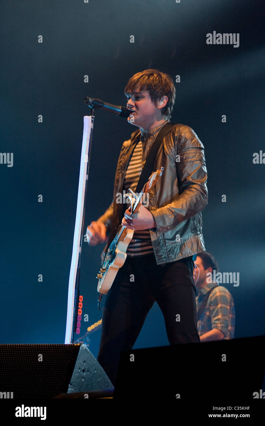 Tom Chaplin of Keane performing at the O2 Arena London, England - 12.02 ...