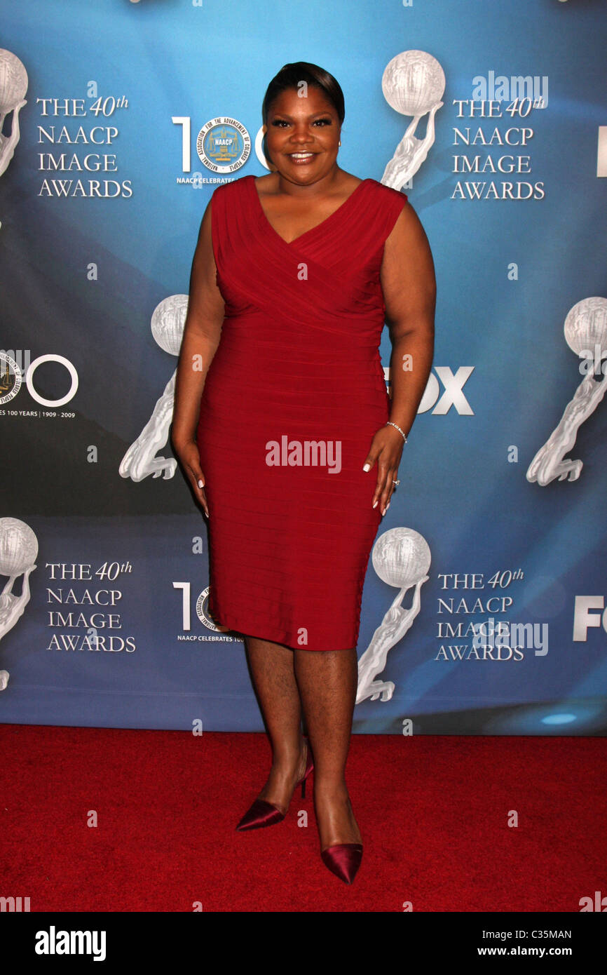 Mo'Nique 40th NAACP Image Awards held at the Shrine Auditorium ...