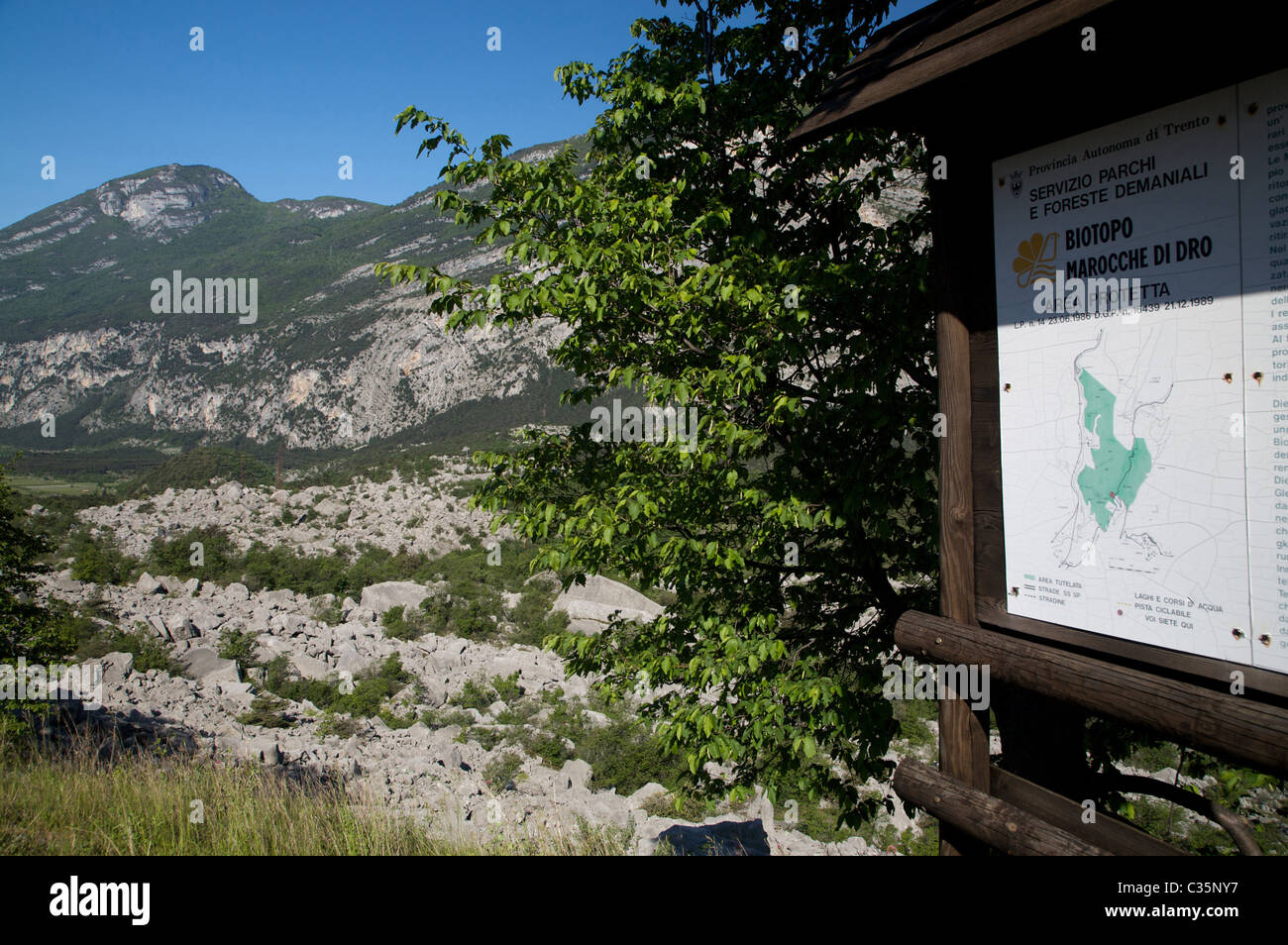 View on biotope of Morocche of Dro, Valle dei Laghi, Trentino Alto ...