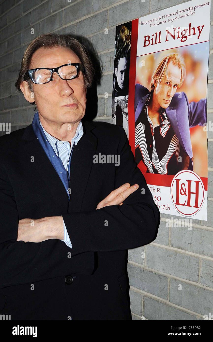 Bill Nighy outside the UCD (University College Dublin) where he was ...