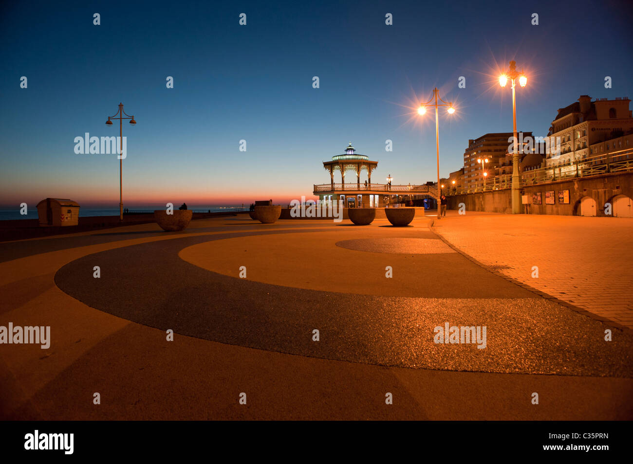 Brighton Bandstand on the seafront in Brighton, East Sussex, England ...