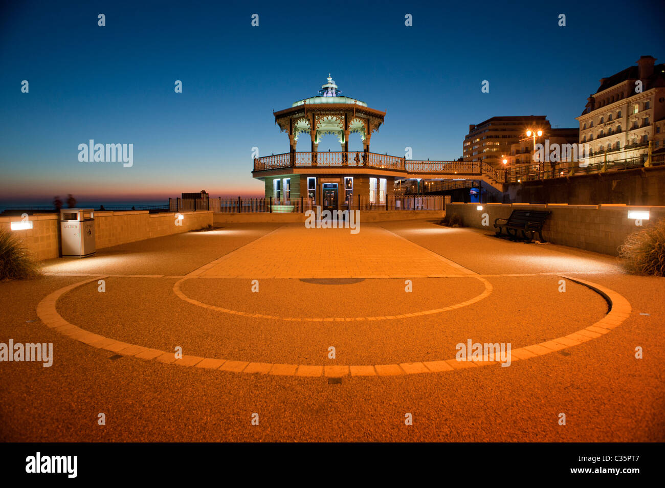 Brighton Bandstand on the seafront in Brighton, East Sussex, England ...