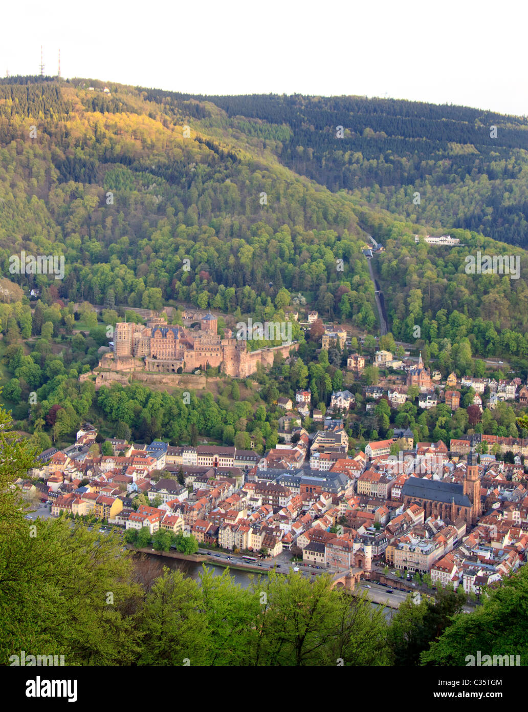 Heidelberg castle aerial hi-res stock photography and images - Alamy