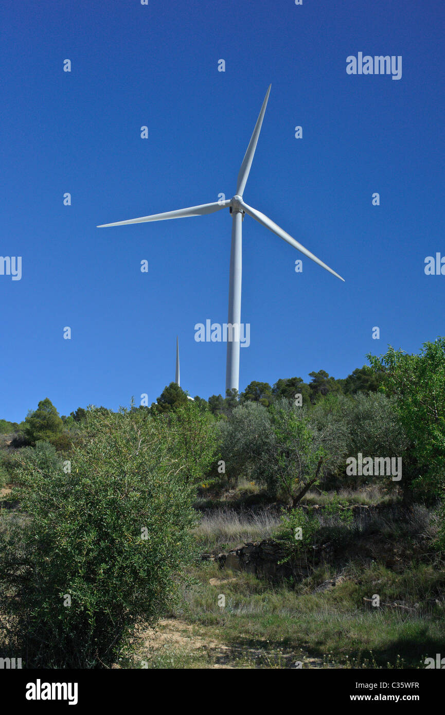 Wind turbine hill hi-res stock photography and images - Alamy