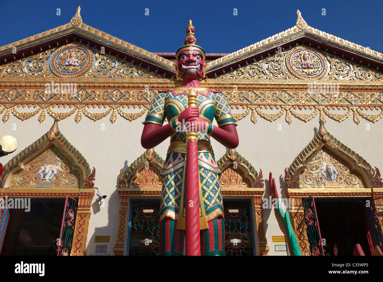 Exterior of Wat Chaiya Mangalaram, Penang Malaysia 2 Stock Photo - Alamy