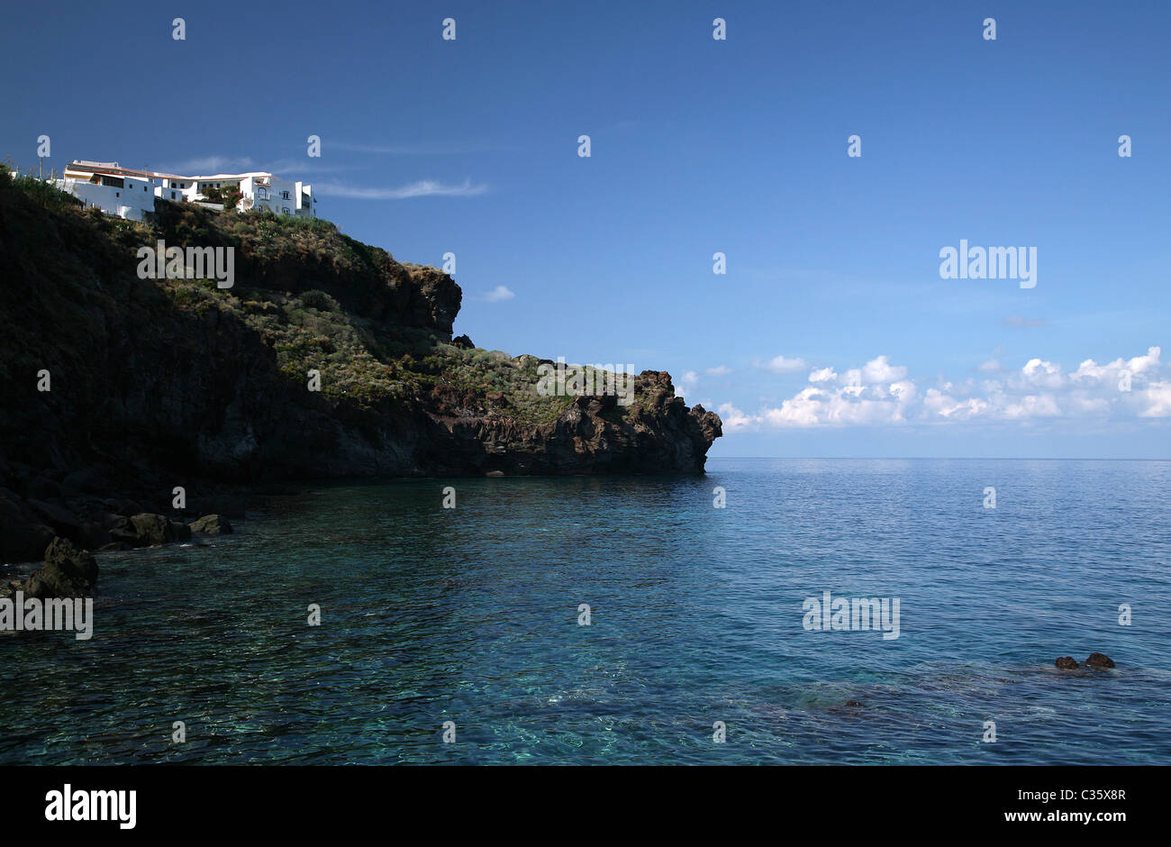 Punta Scario hotel , Salina, Sicily, Eolie island, Italy, Europe Stock ...