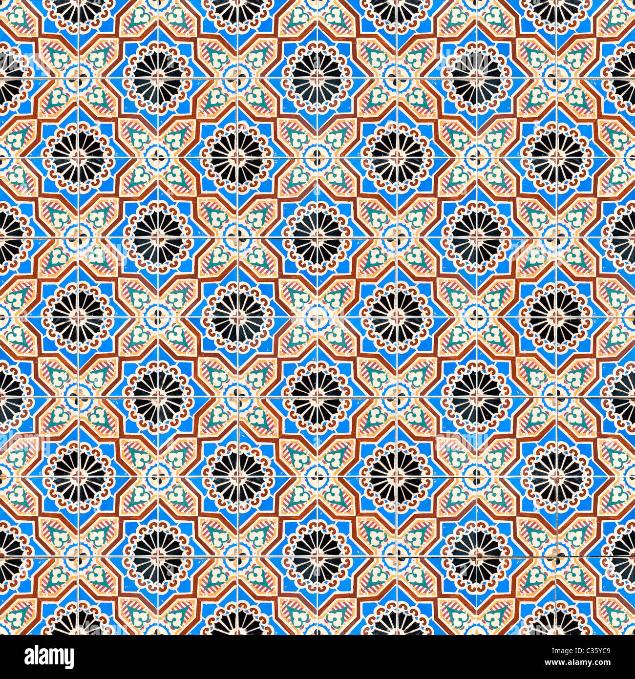 Seamless tile pattern of ancient ceramic tiles Stock Photo - Alamy