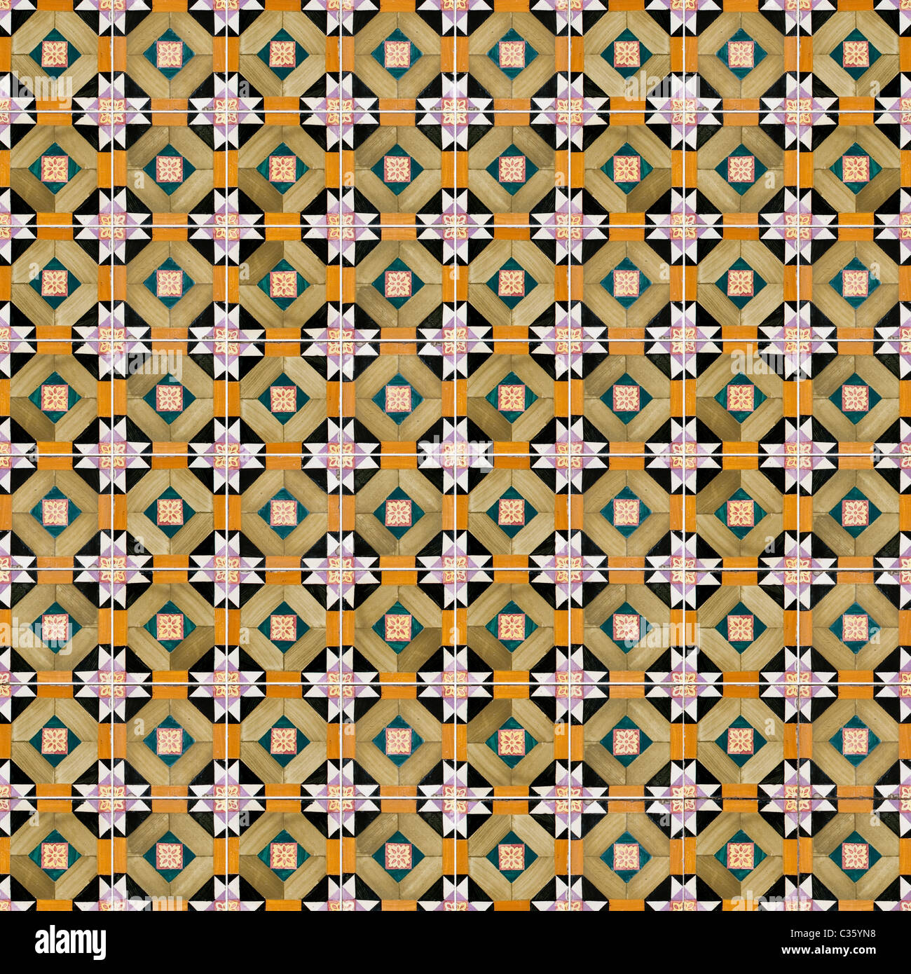 Seamless tile pattern of ancient ceramic tiles Stock Photo - Alamy