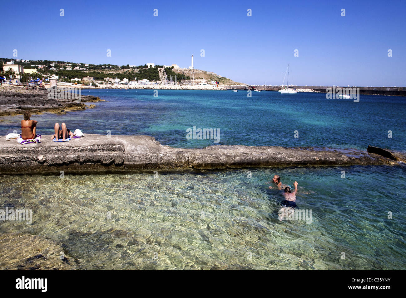 Seascape, Santa Maria di Leuca, Salento, Apulia, Italy Stock Photo - Alamy