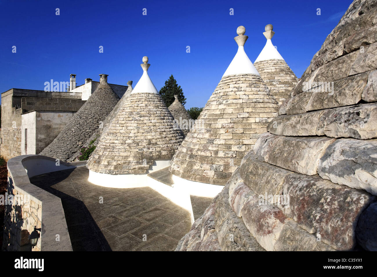 Conical roof of trulli, Itria Valley, Apulia, Italy Stock Photo - Alamy