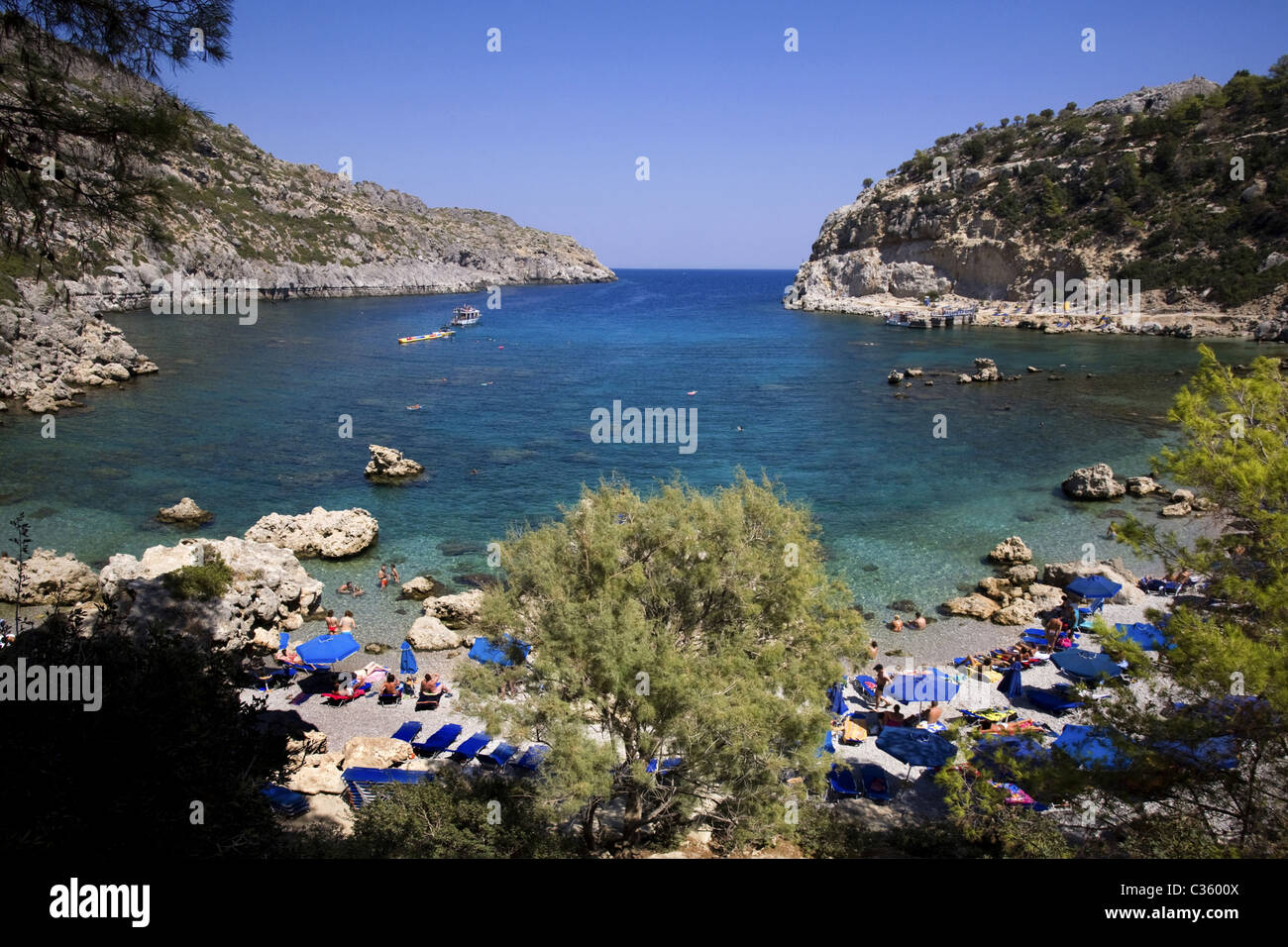 Ladiko or Anthony Quinn Bay, Rhodes, Dodecanese, Greek Islands, Greece ...