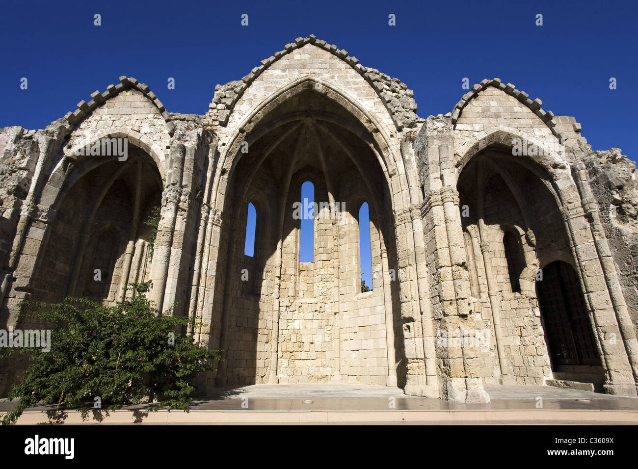 Romanic basilica, Rhodes, Dodecanese, Greek Islands, Greece, Europe ...