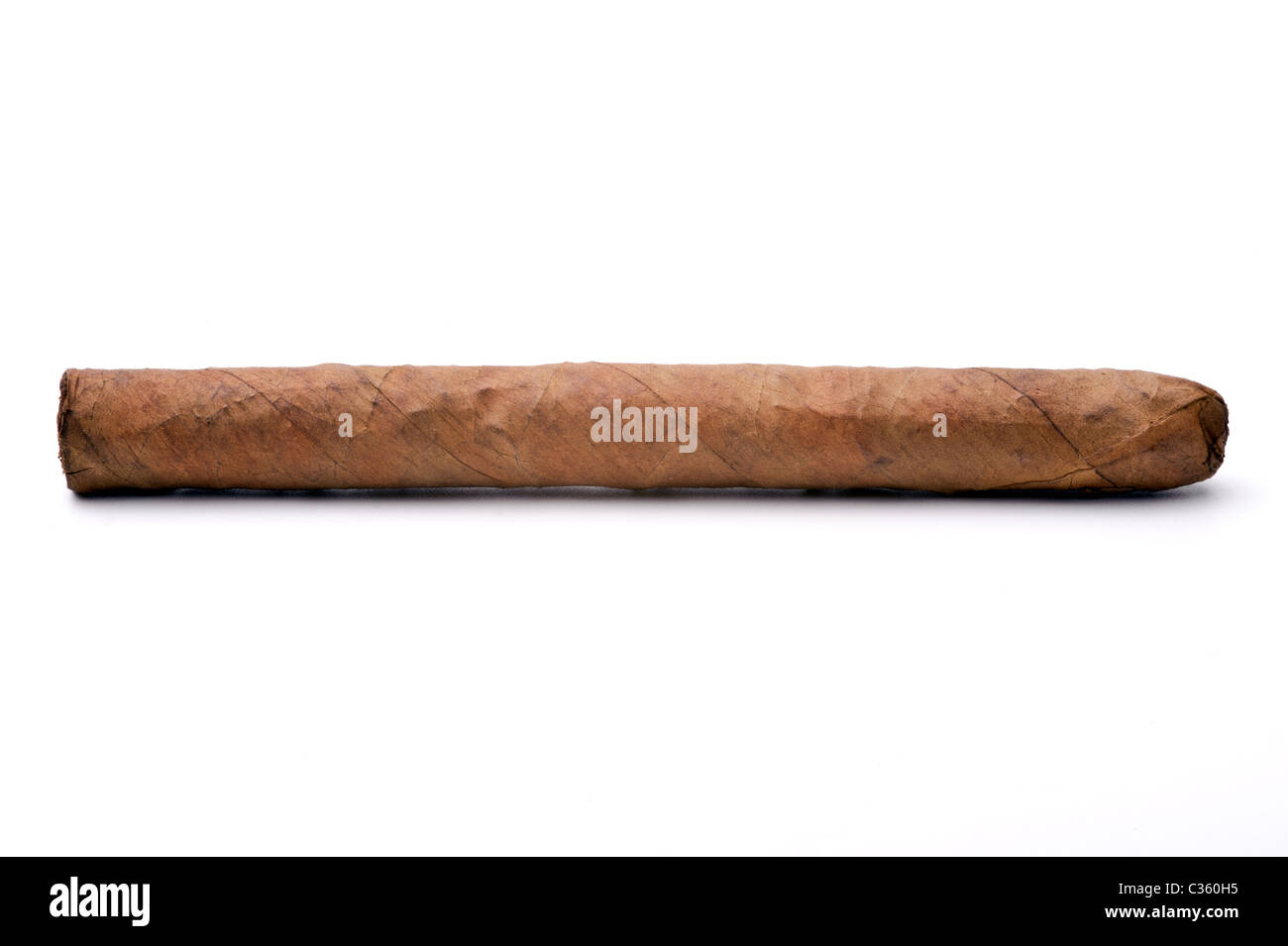 Single cigar isolated on a white background Stock Photo - Alamy