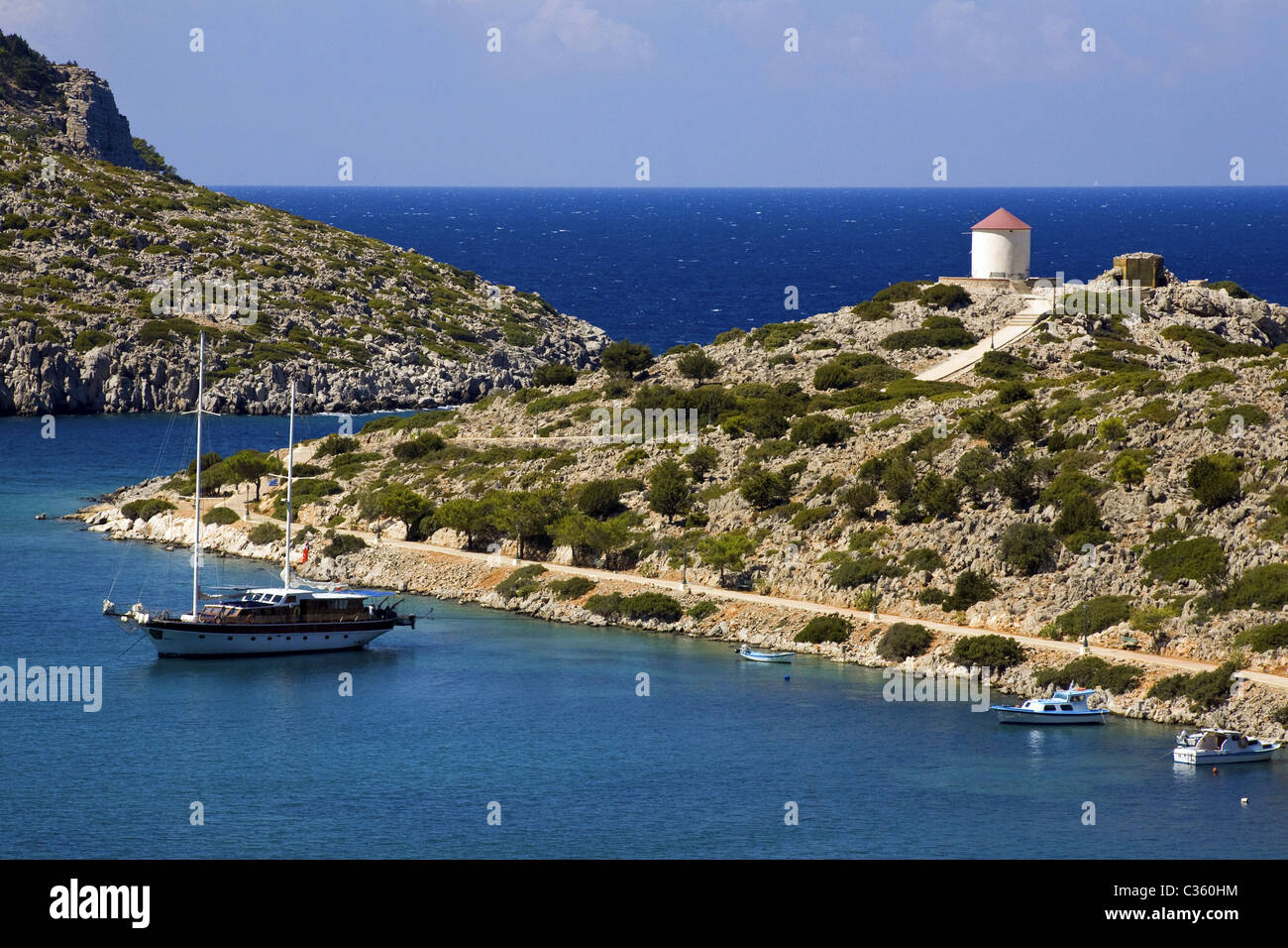 Panormitis, Symi, Dodecanese, Greek Islands, Greece, Europe Stock Photo ...