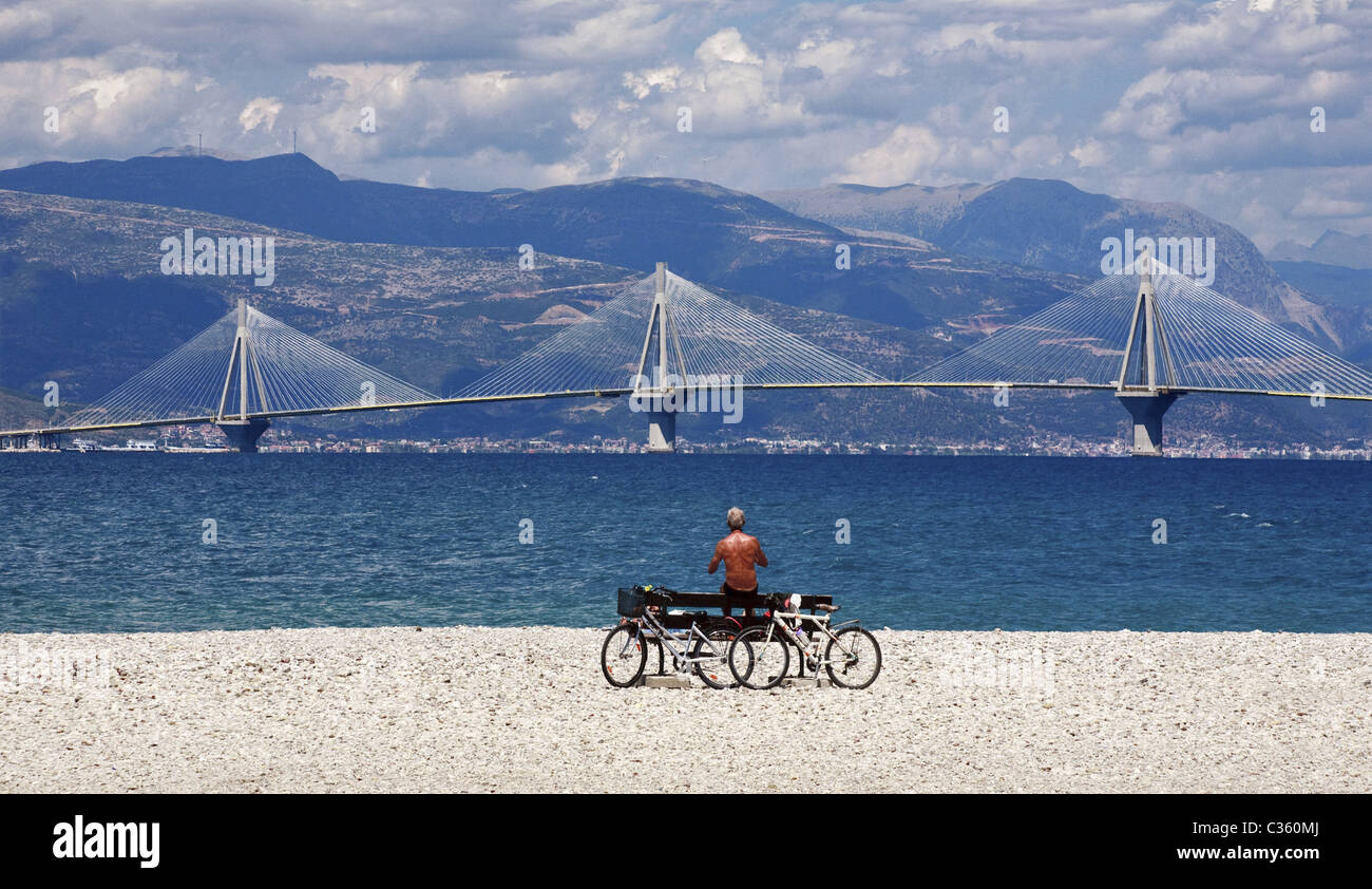 Rio-Antirrio bridge, Achaea, Greece, Europe Stock Photo - Alamy