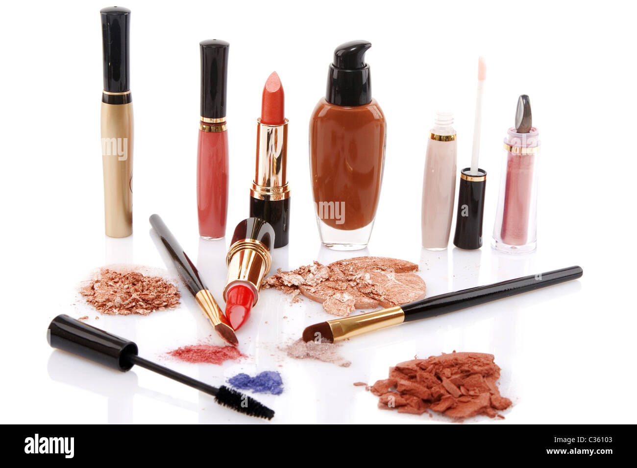 Beautiful woman different facial Cut Out Stock Images & Pictures - Alamy