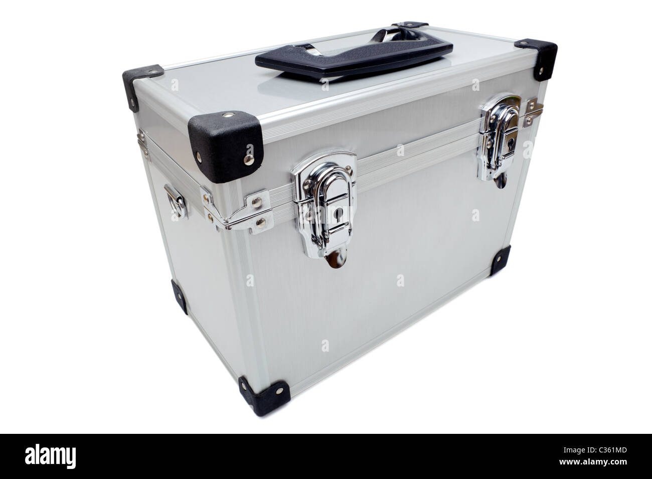 Metal case, isolated on white background Stock Photo - Alamy