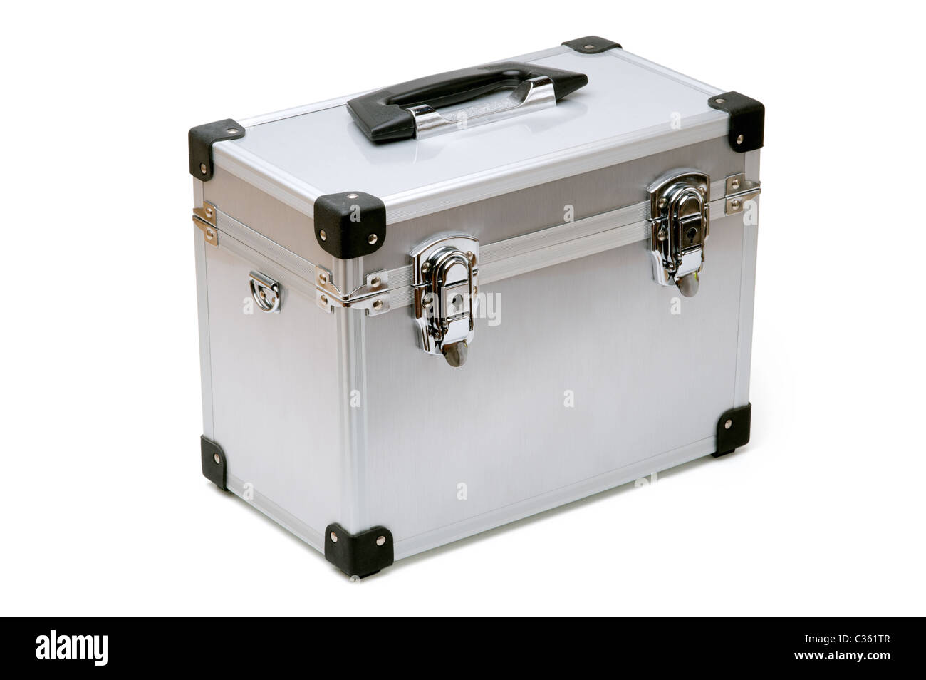 Metal case, isolated on white background Stock Photo - Alamy