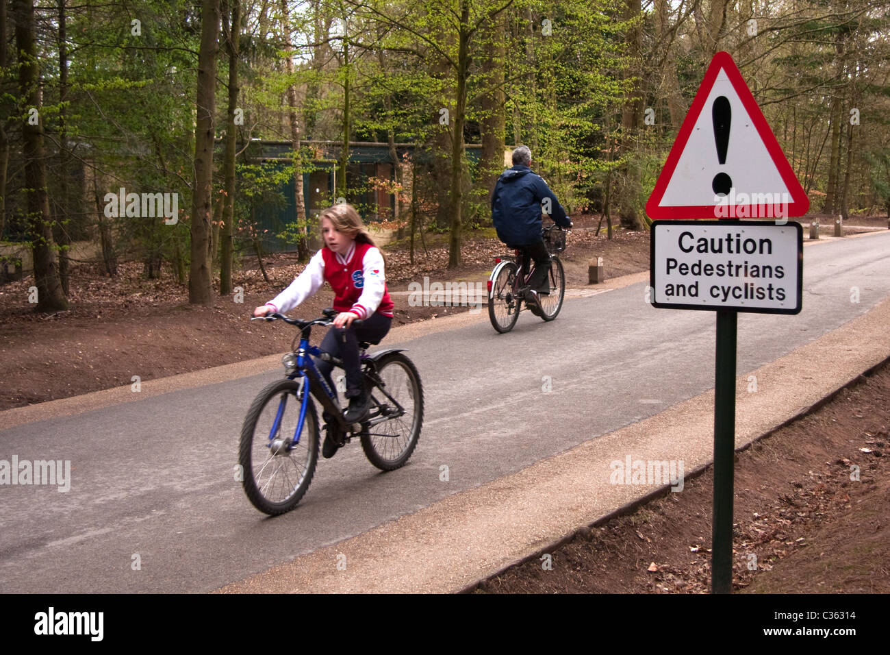 Warning cyclists hi-res stock photography and images - Alamy