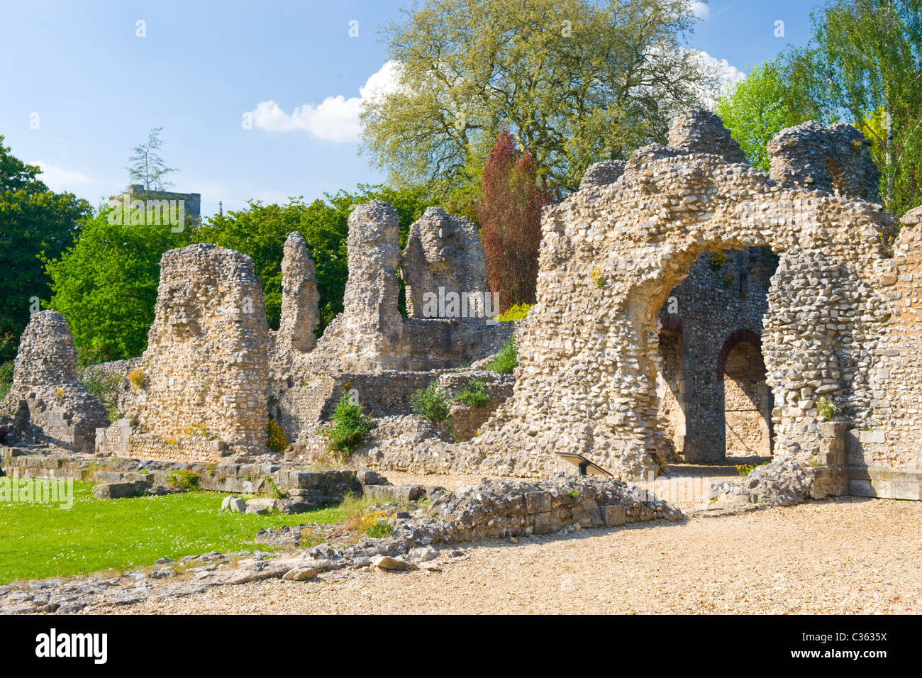 Winchester City , ancient capital of Wessex , ruins of Wolvesey Castle ...