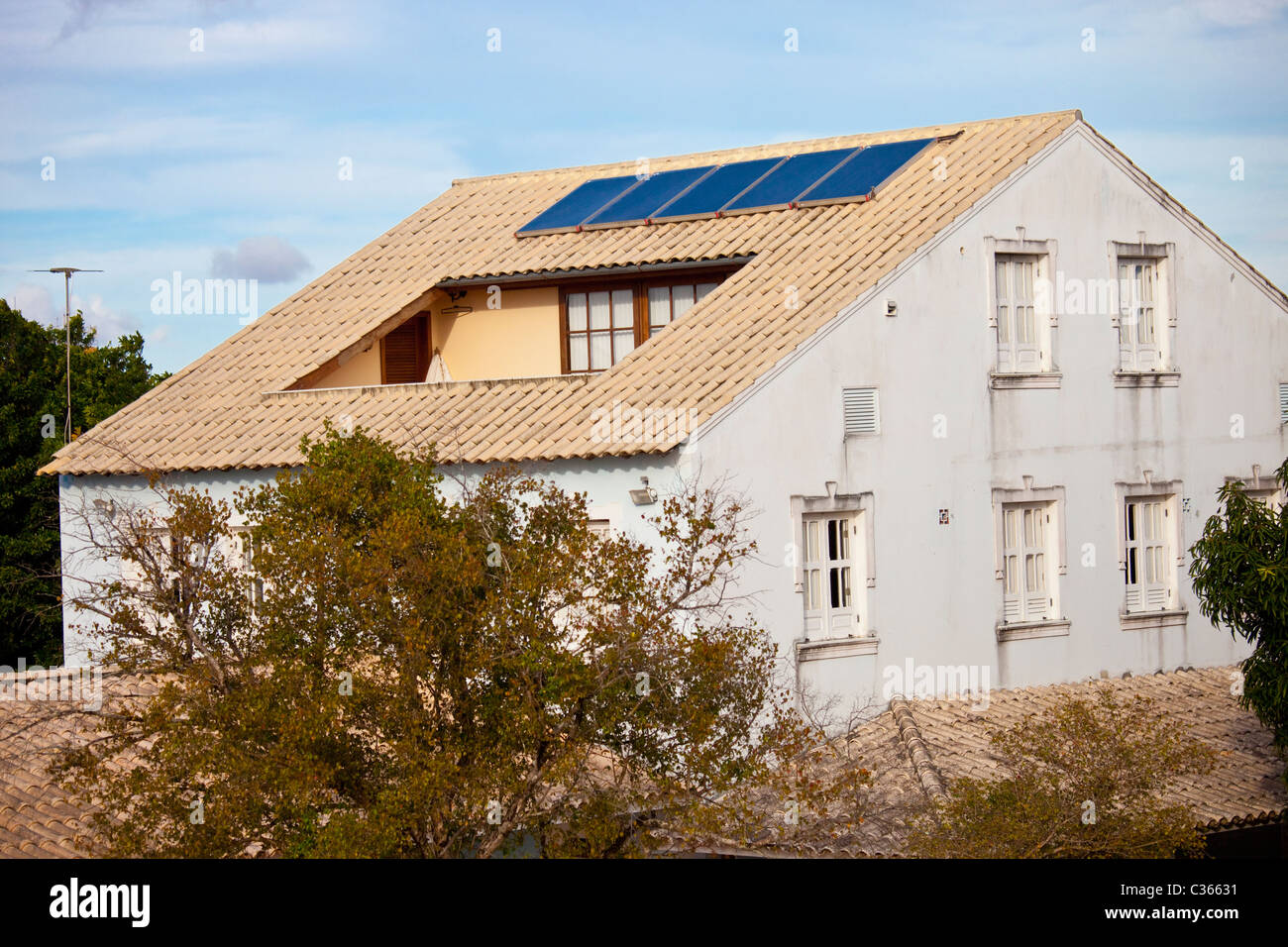 Solar panels on a house in Salvador, Brazil Stock Photo - Alamy