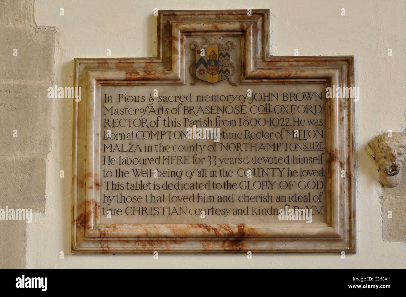 Memorial plaque parish churches hi-res stock photography and images - Alamy