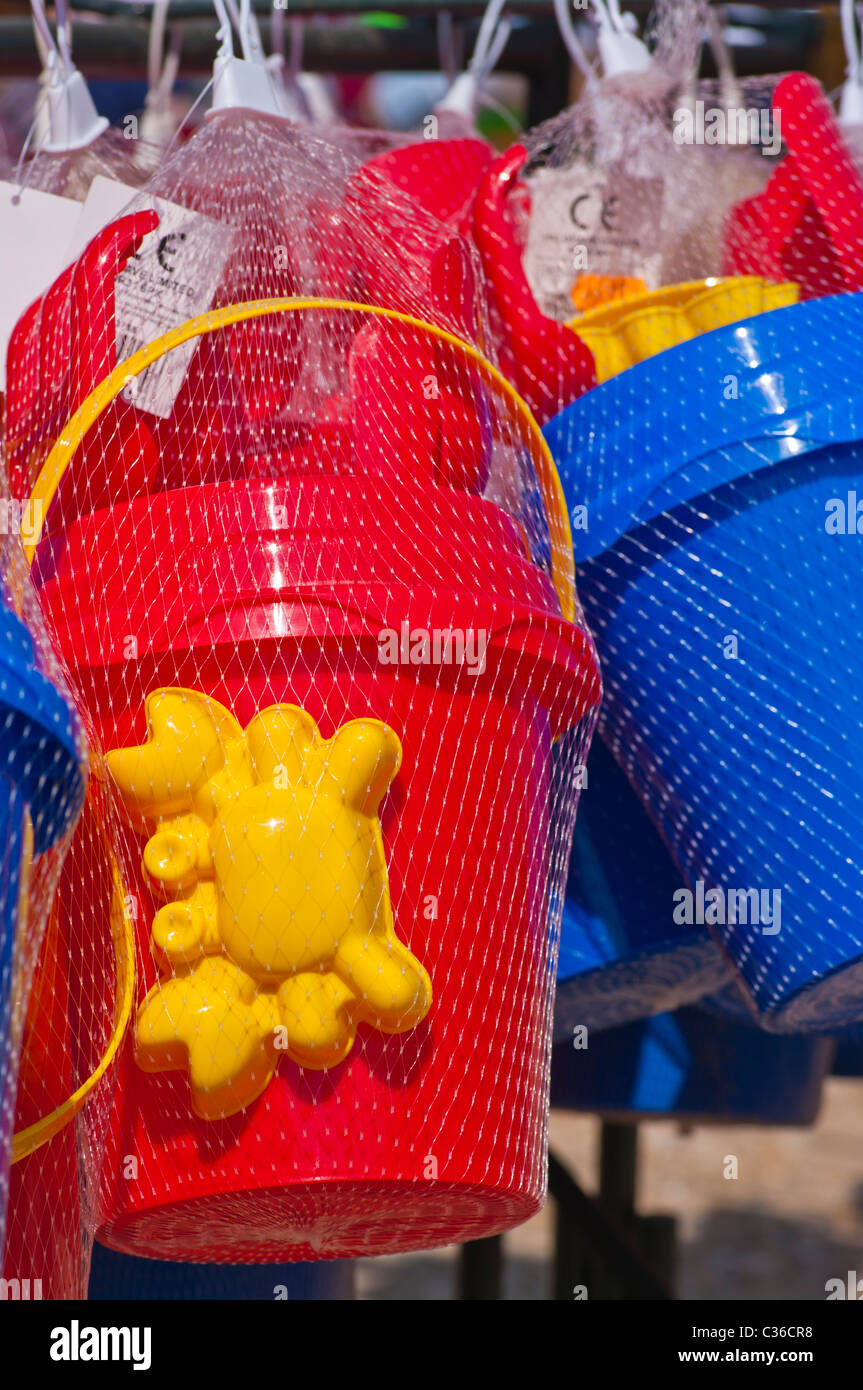 Colourful Plastic Beach Buckets Stock Photo - Alamy Colourful Plastic Beach Buckets Stock Photo - Alamy