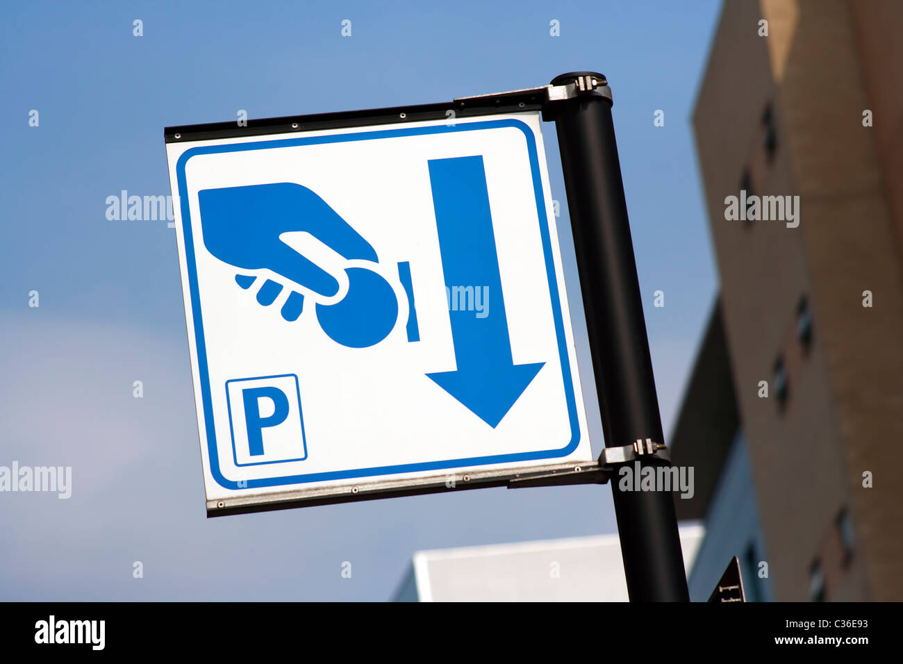 Street Parking payment sign Stock Photo - Alamy