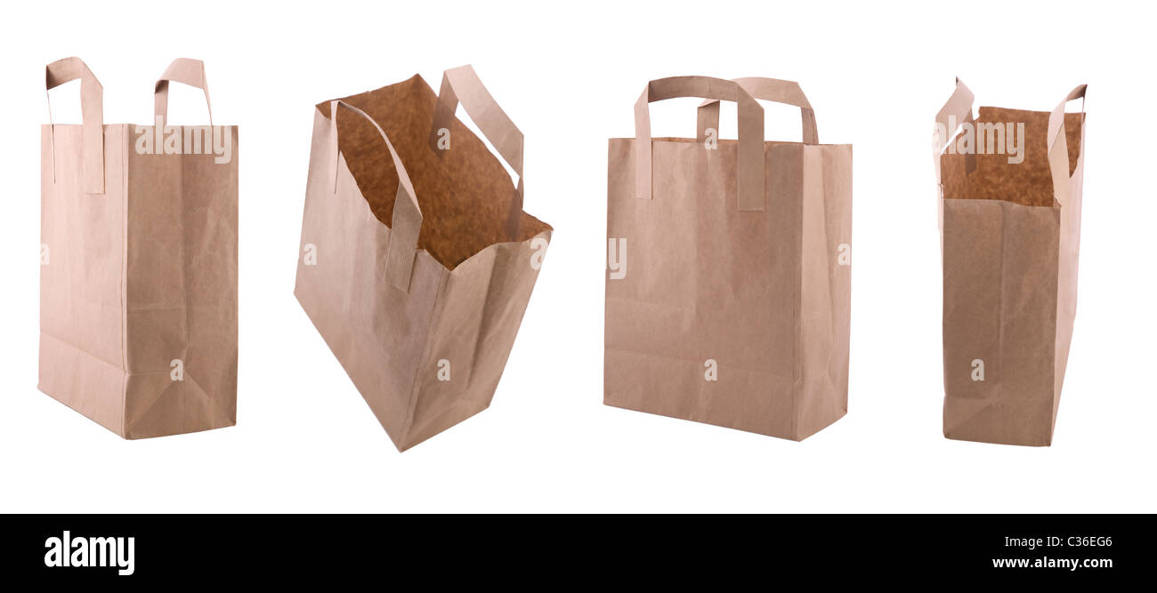 four point of view from empty paper bag Stock Photo - Alamy