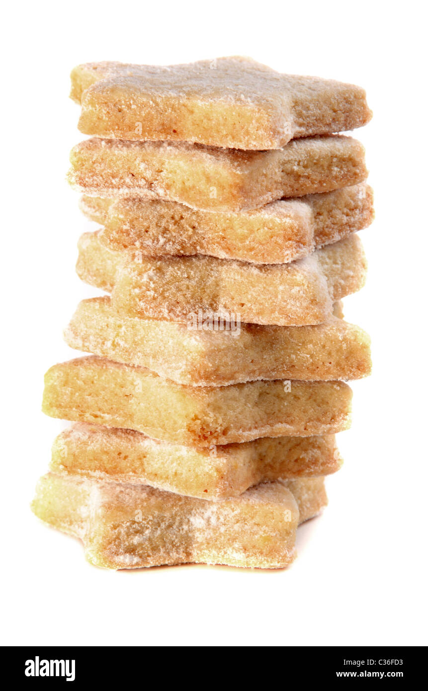 vanilla cookies in star shape decorated with vanilla sugar Stock Photo ...
