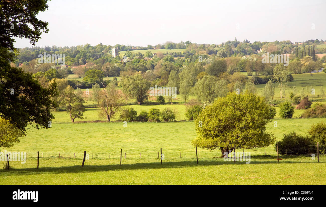 Dedham Vale river Stour valley view from Flatford Suffolk England Stock ...