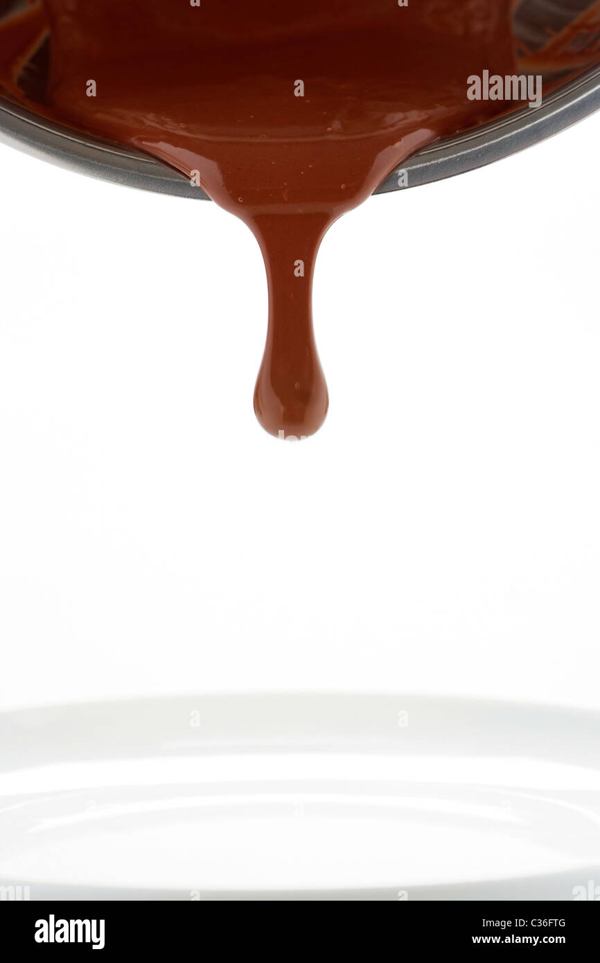 Milk chocolate, dropping Stock Photo - Alamy