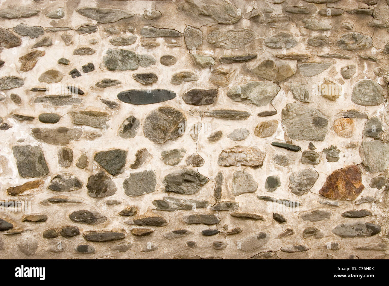 front view of a ancient stone wall Stock Photo - Alamy