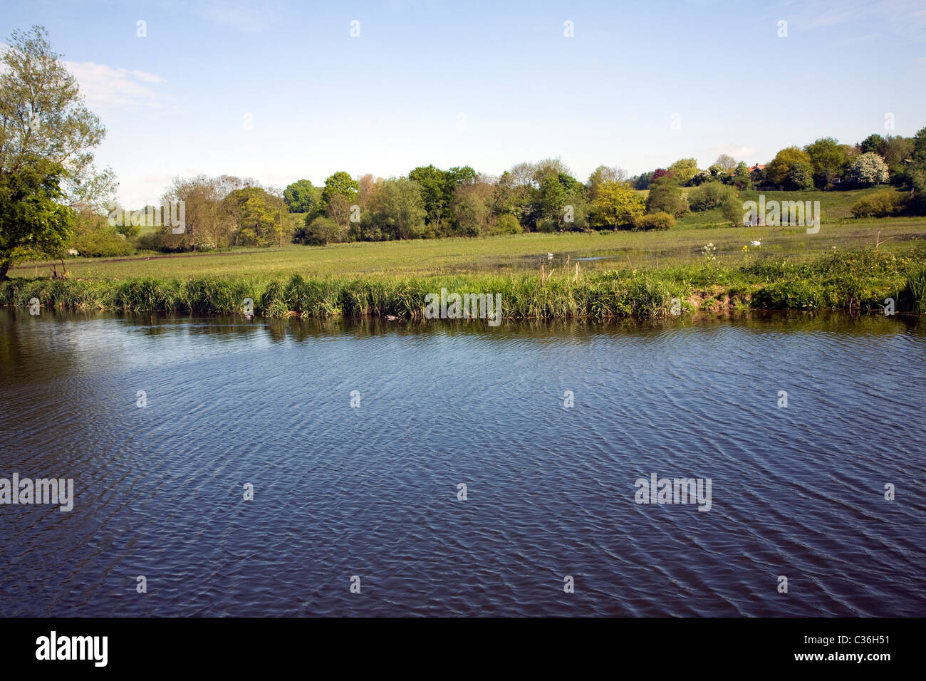 River Stour Dedham Vale Essex Suffolk border England - flooded flood ...