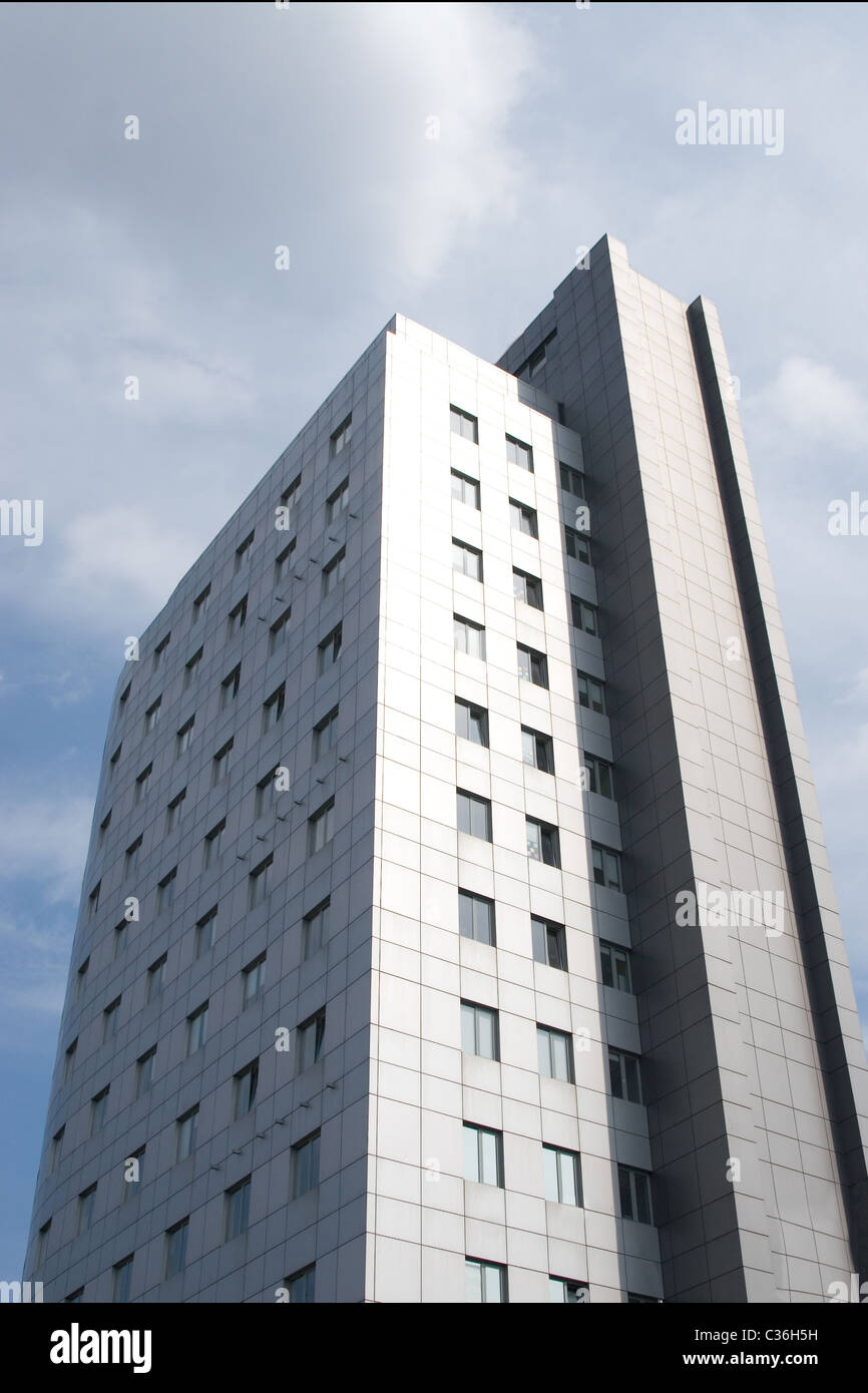Corporate buildings in perspective on sky background Stock Photo - Alamy
