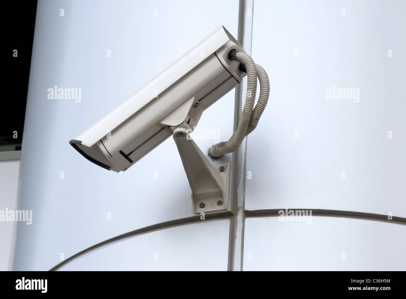 detail of surveillance camera mounted on metal facade Stock Photo - Alamy