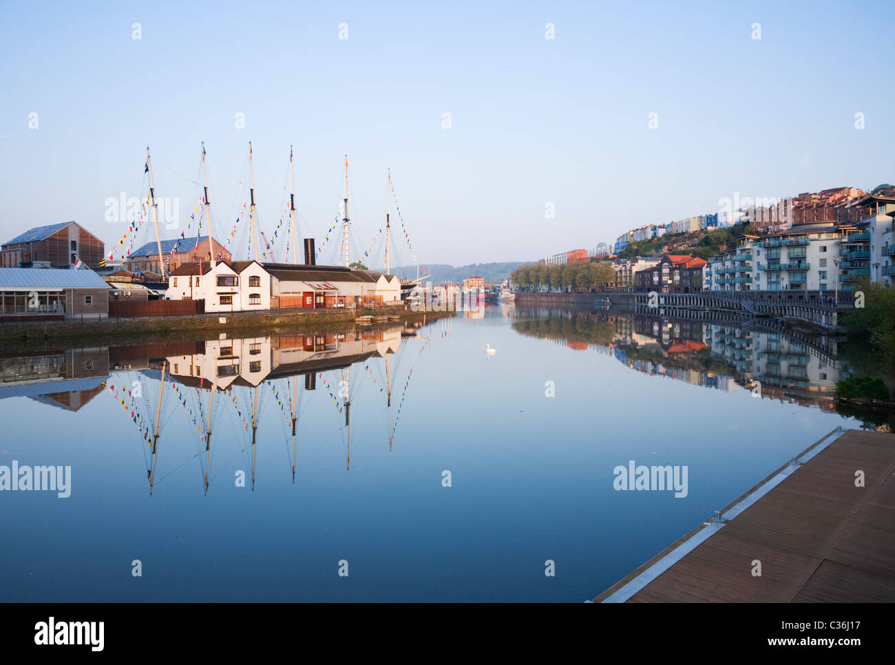 Bristol Floating Harbour and the SS Great Britain. Bristol. England. UK ...