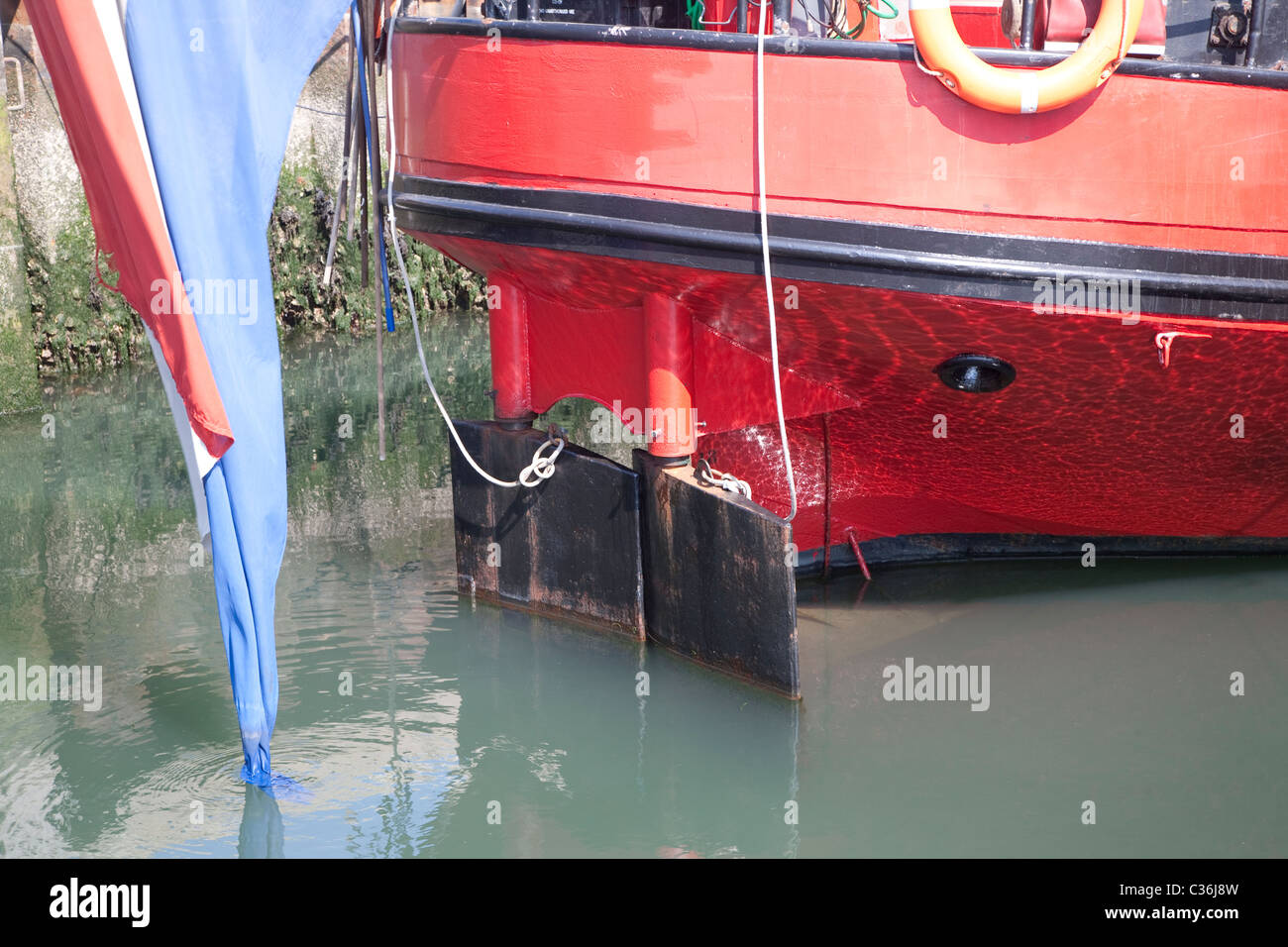 Dutch Barges in Vlieland Stock Photo - Alamy