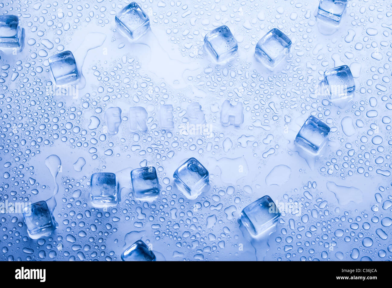 Ice cubes & aqua Stock Photo - Alamy