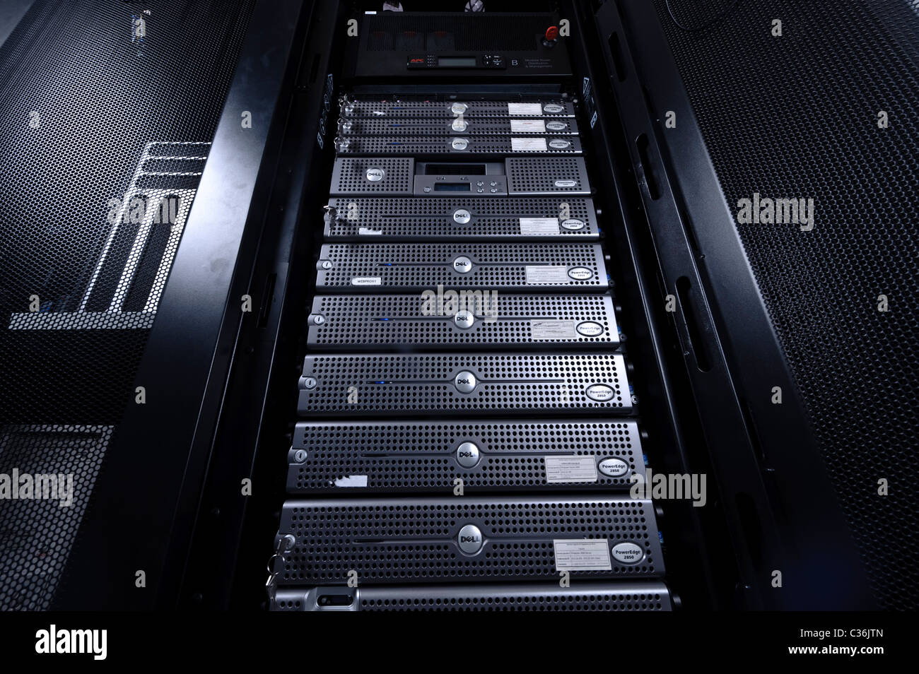 Low angle shot of server room Stock Photo - Alamy