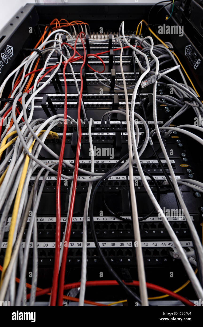 Messy cables inside computer hi-res stock photography and images - Alamy