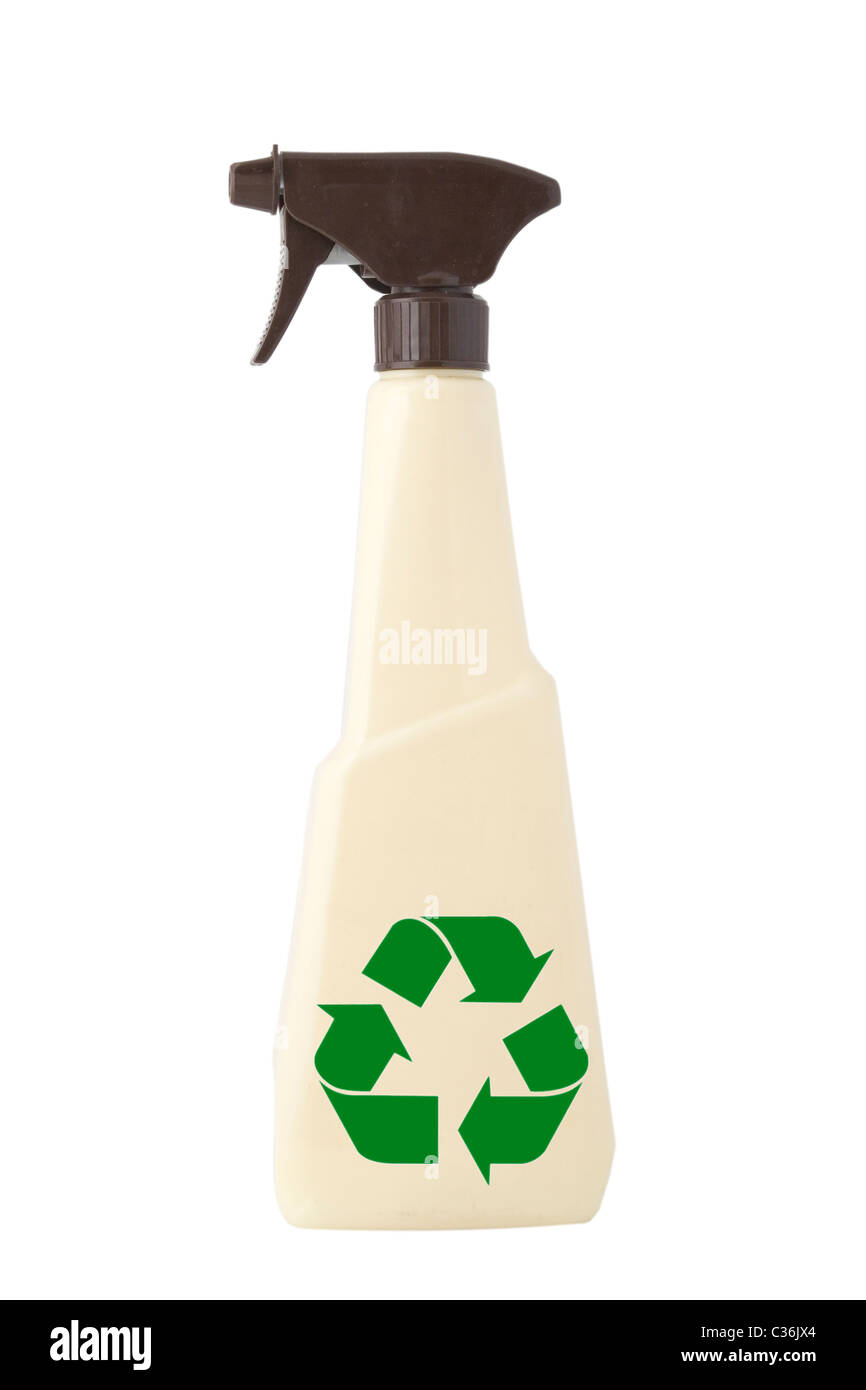 TAN PULVERIZER, ATOMIZER, CLEANING SPRAY ON WHITE BACKGROUND and green ...