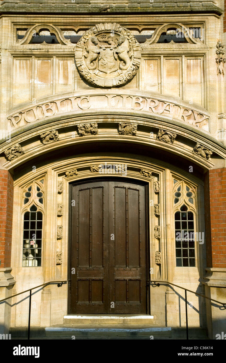 Public Library closed entrance doorway Ipswich Suffolk England Stock ...