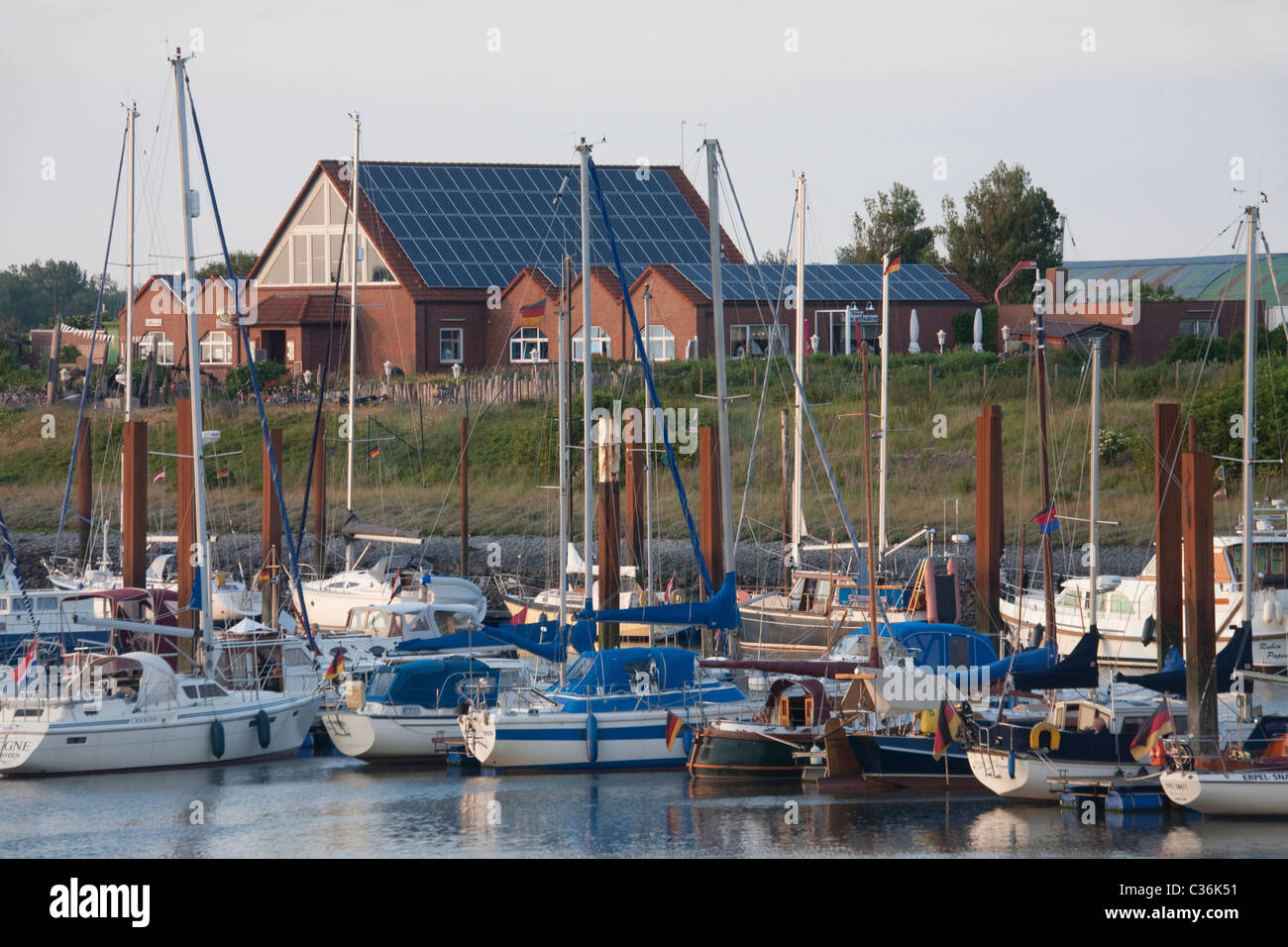 Marina Sail Boats Yachts Borkum Germany Stock Photo - Alamy